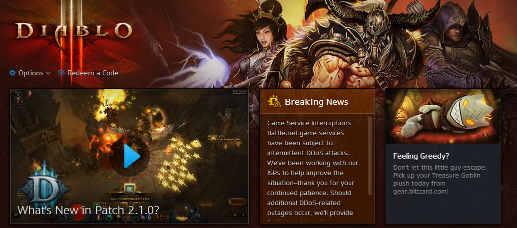 暴雪战网再遭DDoS攻击 美服游戏全线亮红灯_凯恩之角_暗黑破坏神（diablo）中文网