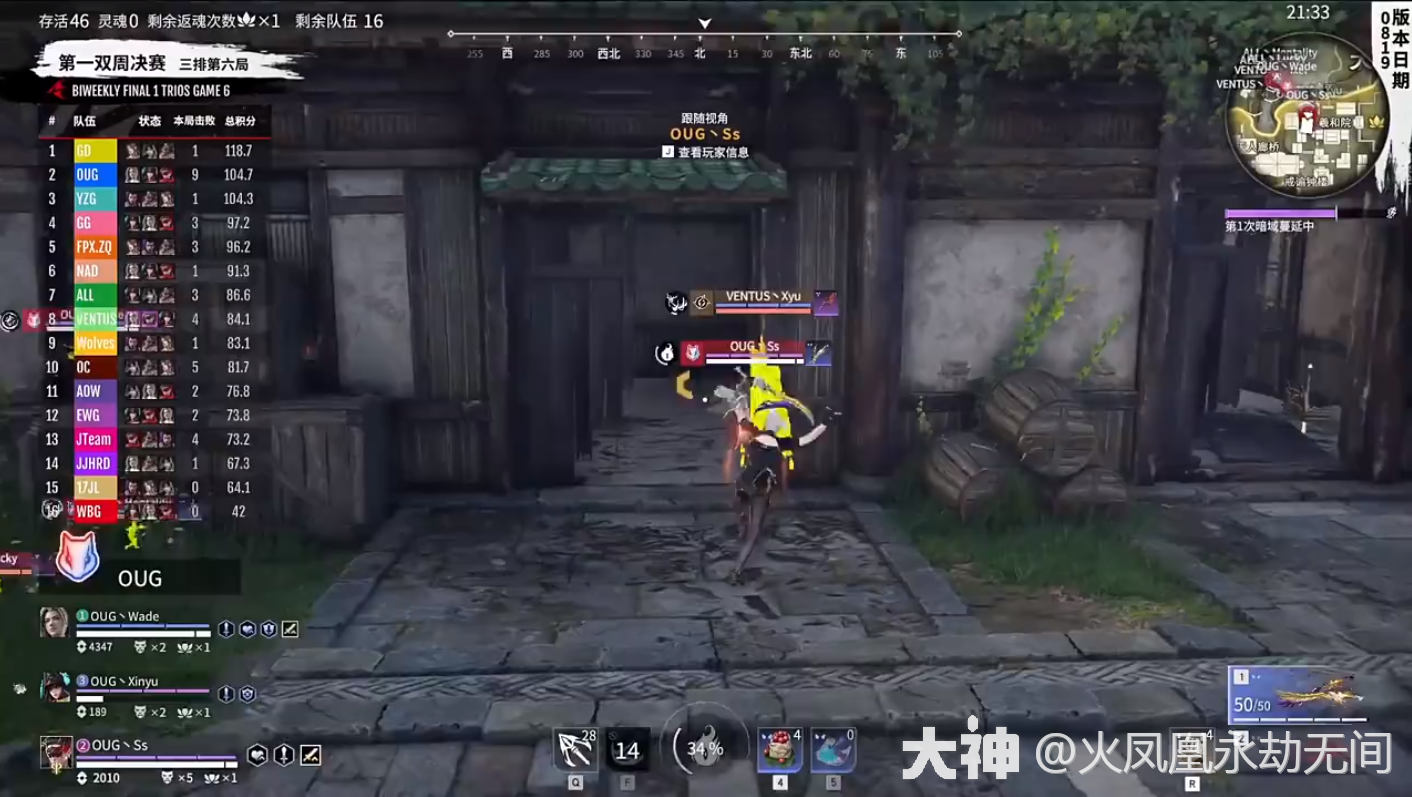 NBPL战报| OUG电子竞技俱乐部三排周决赛冠军_永劫无间端游 | 大神