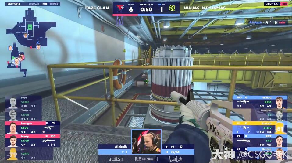 BLAST 秋决：狭路相逢勇者胜！ FaZe 2-1战胜 NIP_CSGO | 大神